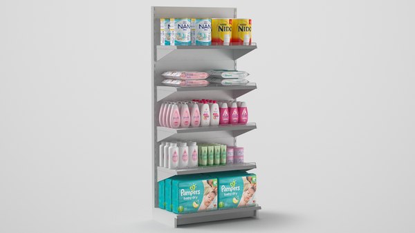modelo 3d Colección de estanterías de supermercado - TurboSquid 1745368