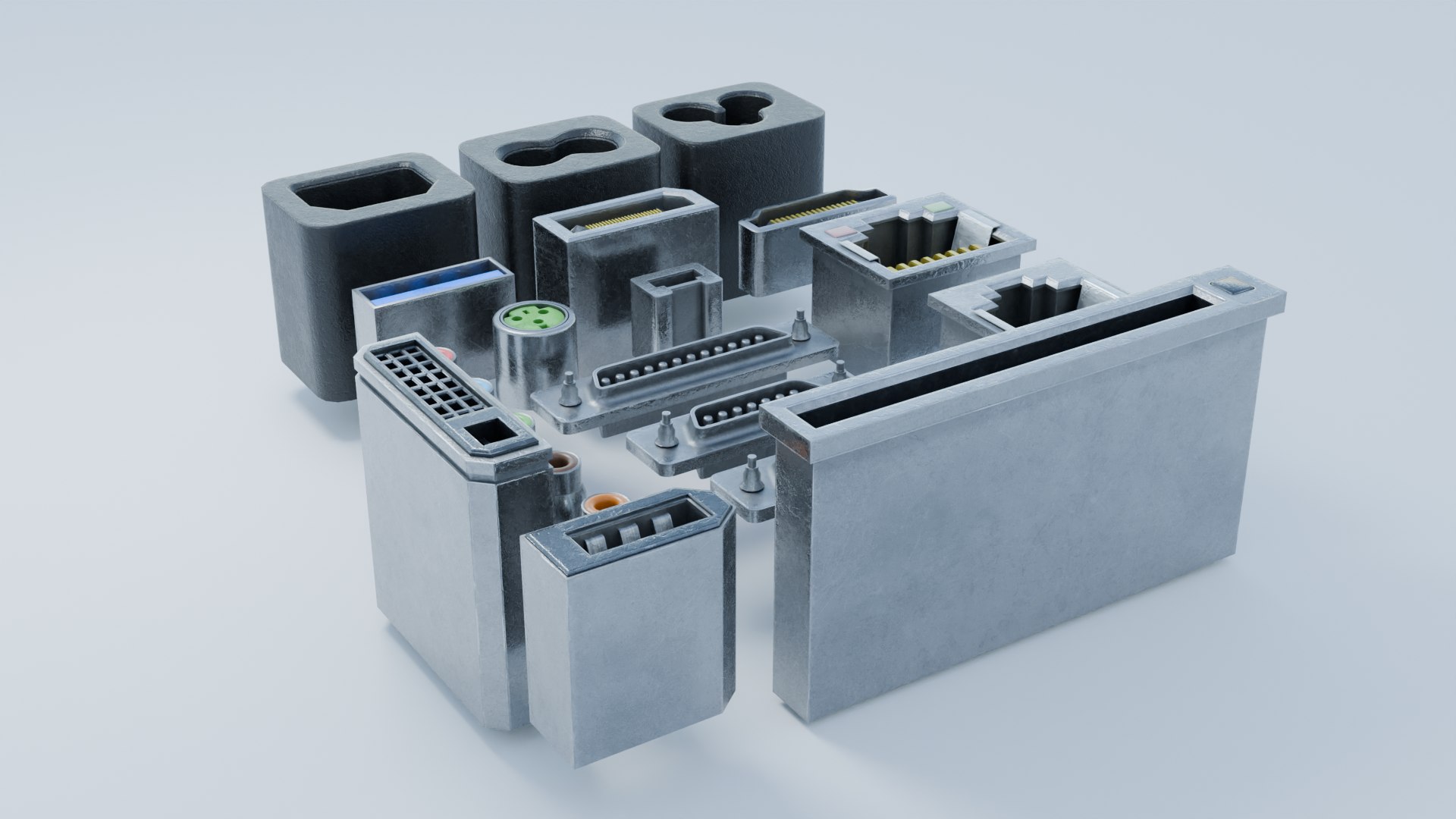 Electronic Ports 4K Textures model - TurboSquid 2160258