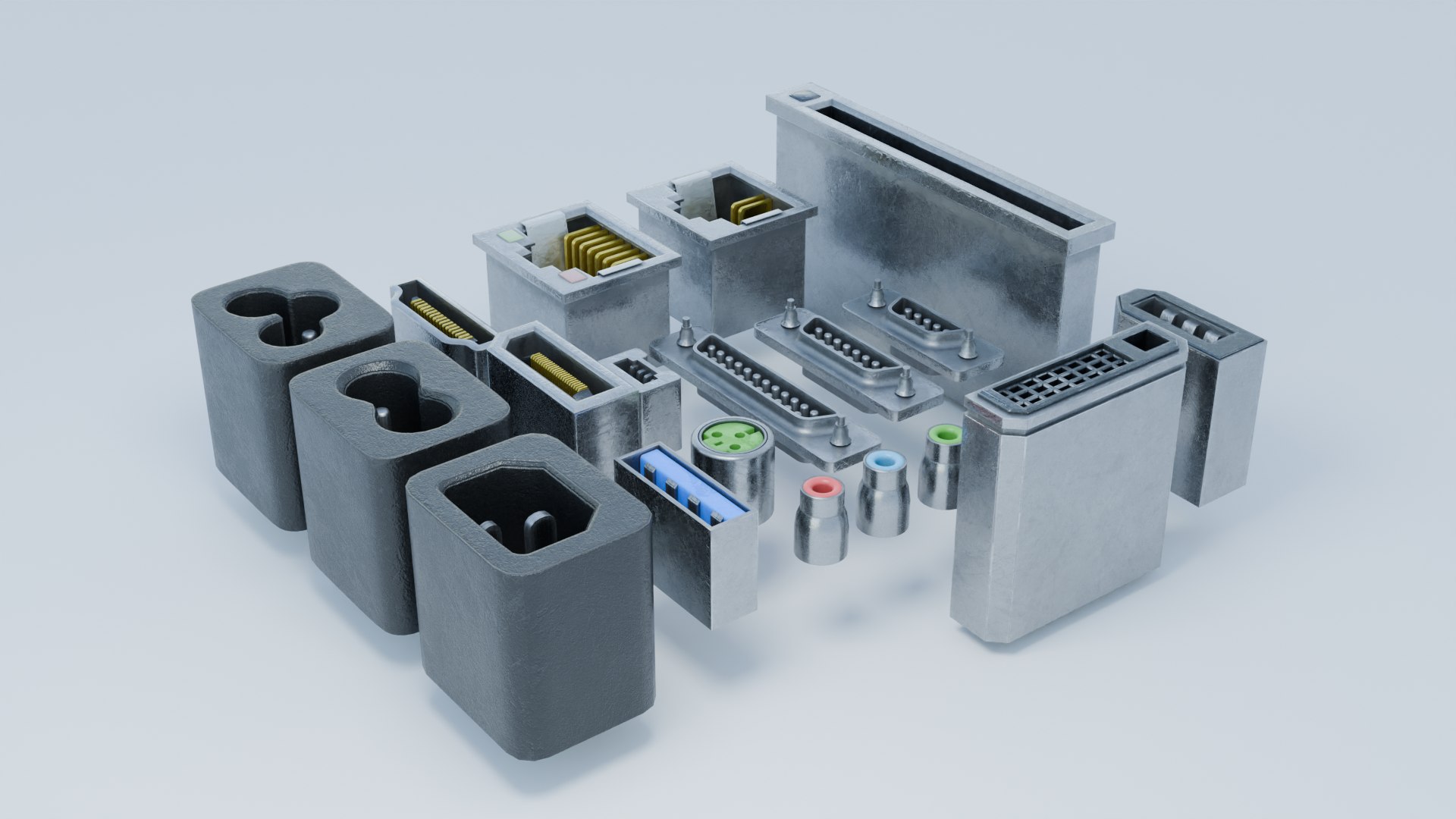 Electronic Ports 4K Textures model - TurboSquid 2160258