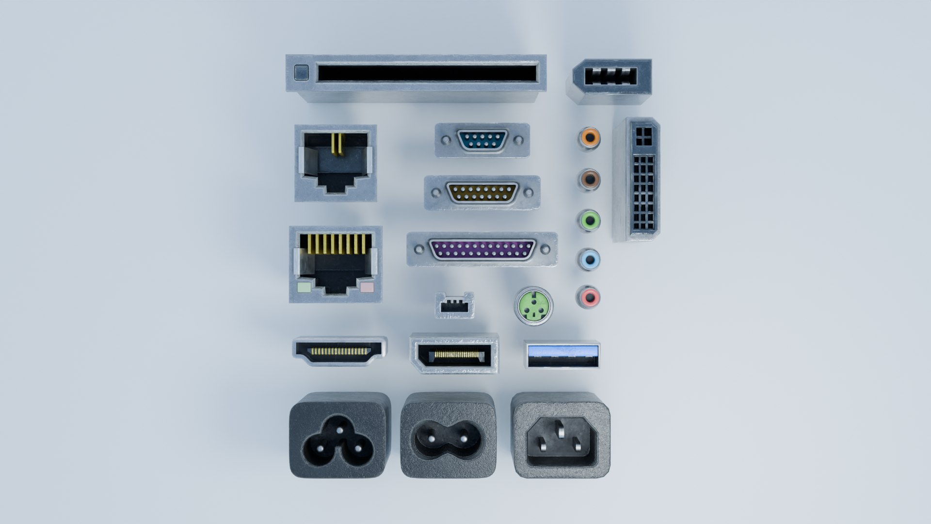 Electronic Ports 4K Textures model - TurboSquid 2160258
