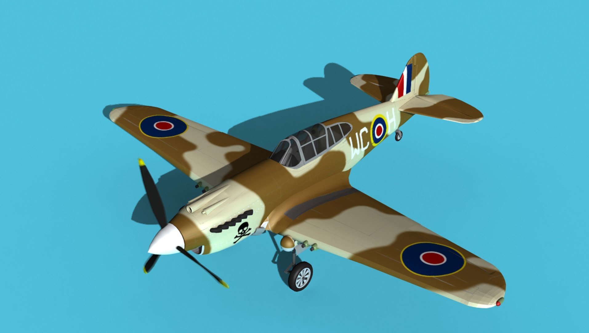 Curtiss P-40B Tomahawk V05 RAF 3D Model - TurboSquid 1914770