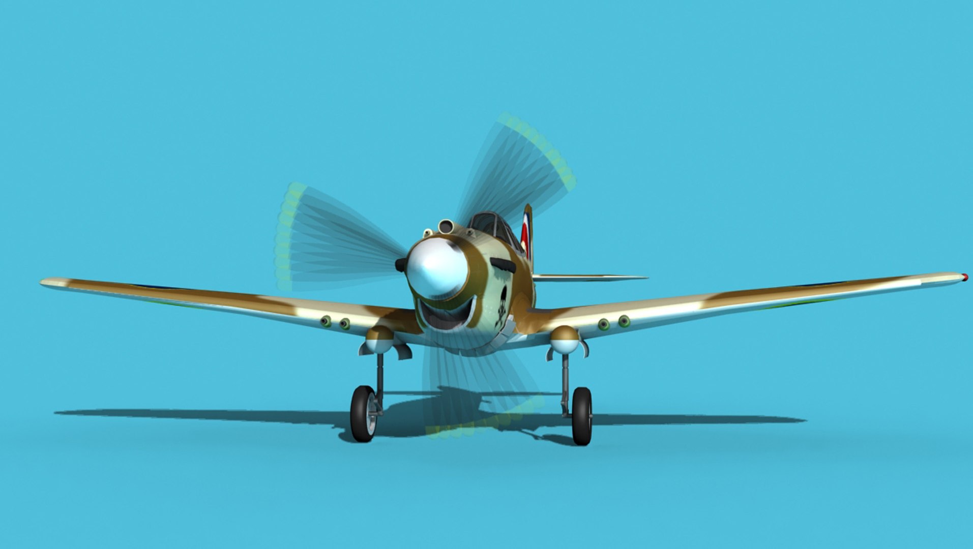 Curtiss P-40B Tomahawk V05 RAF 3D Model - TurboSquid 1914770