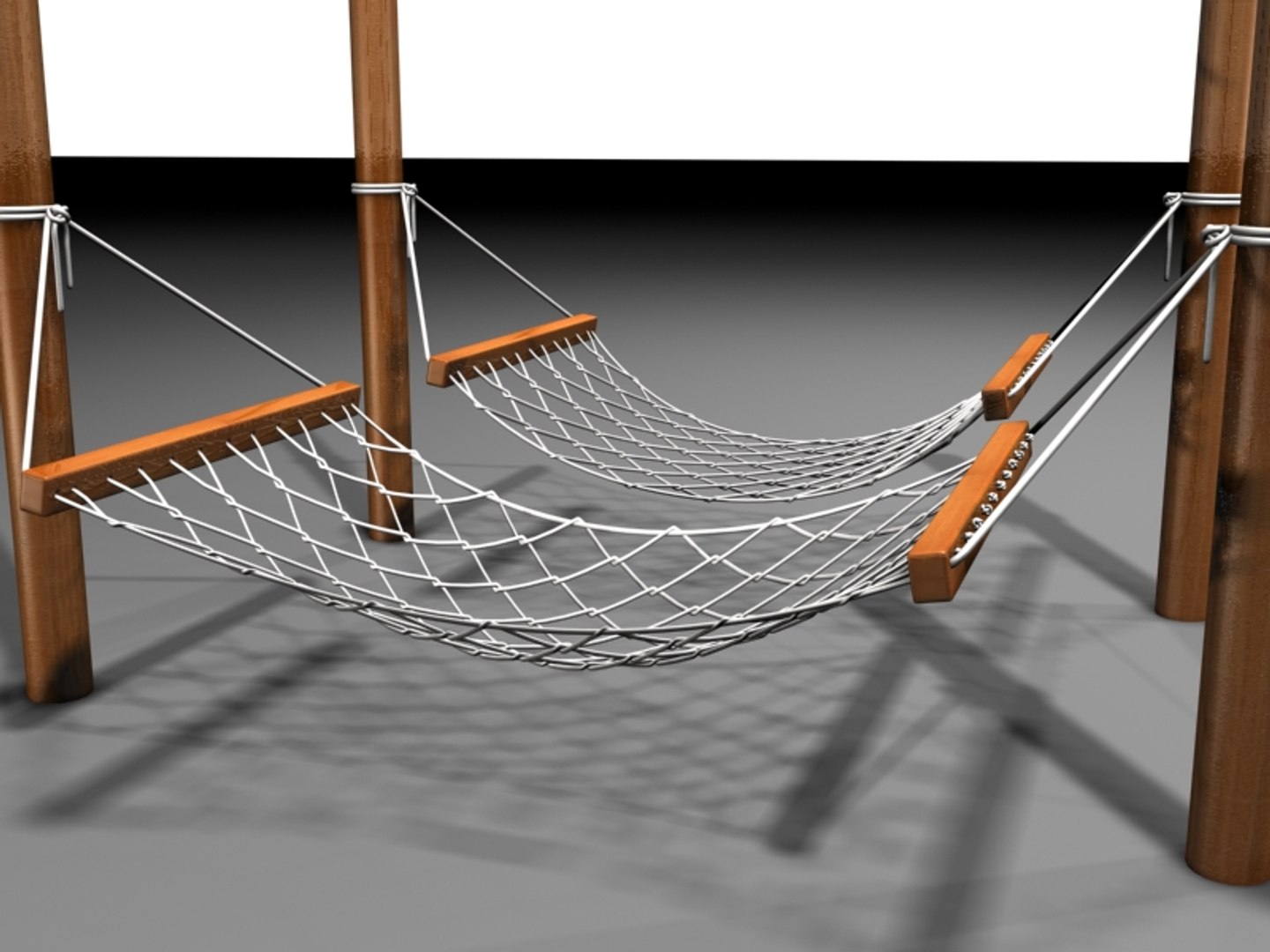 Photo Realistic Hammocks Patio 3d Model