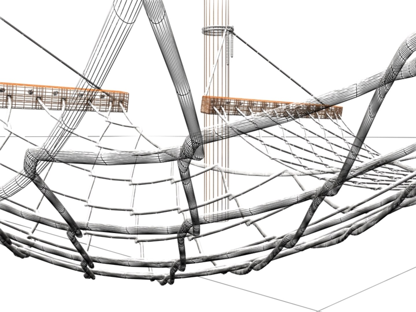 Photo Realistic Hammocks Patio 3d Model