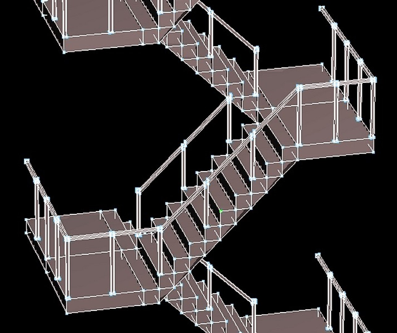 3d Stairs Building Flight Model