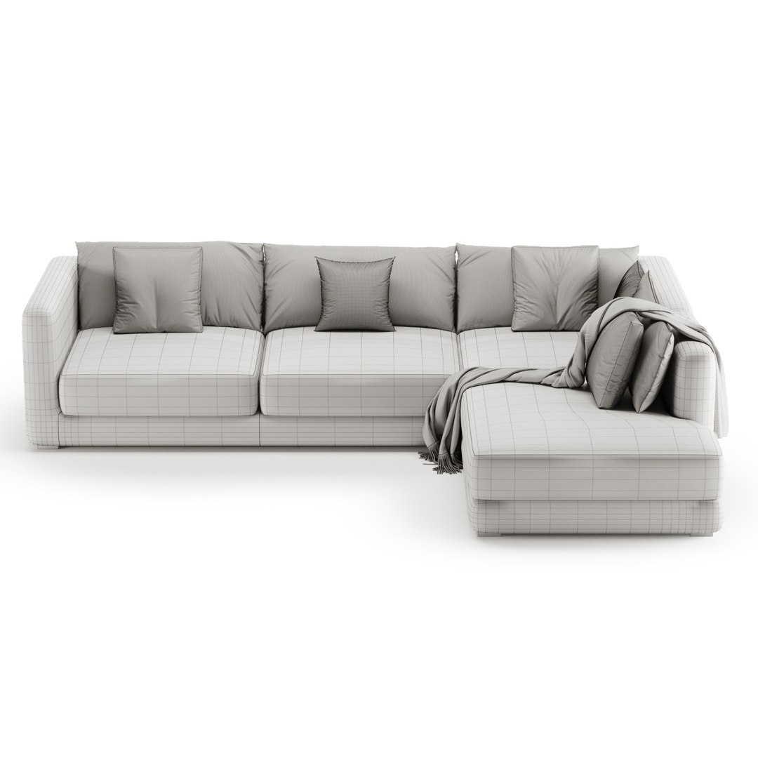 BLAKE LARGE OPEN END CORNER SOFA By Loom Loft Model - TurboSquid 2103042
