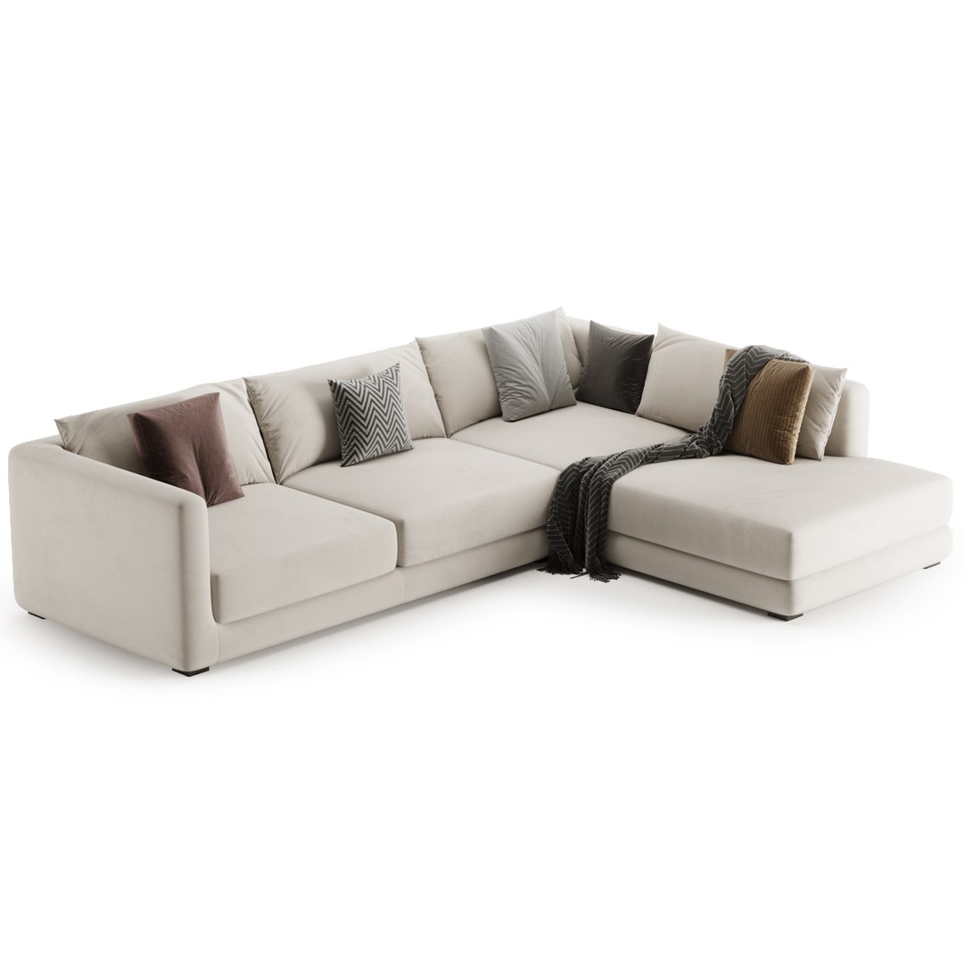 BLAKE LARGE OPEN END CORNER SOFA By Loom Loft Model - TurboSquid 2103042