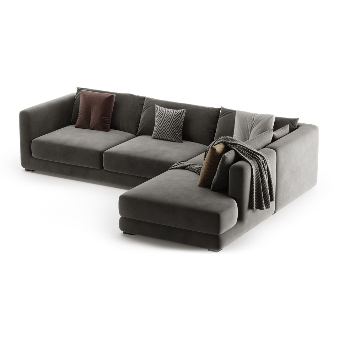 BLAKE LARGE OPEN END CORNER SOFA By Loom Loft Model - TurboSquid 2103042