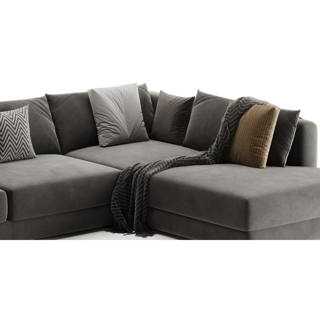 BLAKE LARGE OPEN END CORNER SOFA By Loom Loft Model - TurboSquid 2103042