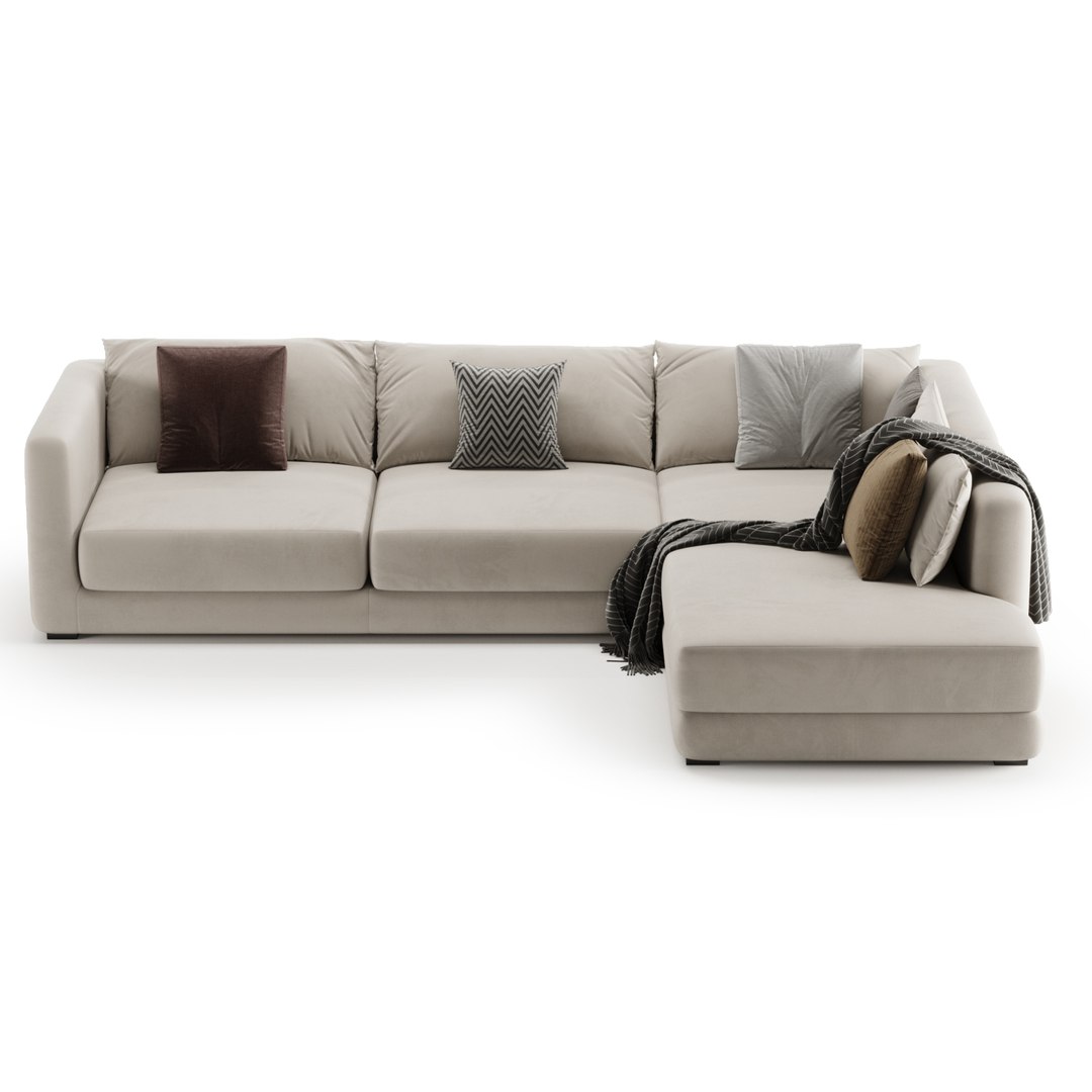 BLAKE LARGE OPEN END CORNER SOFA By Loom Loft Model - TurboSquid 2103042