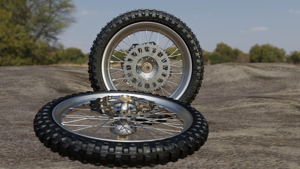 Off-Road Motorcycle Wheels - Front and Rear Detailed 3D model - TurboSquid 1978246