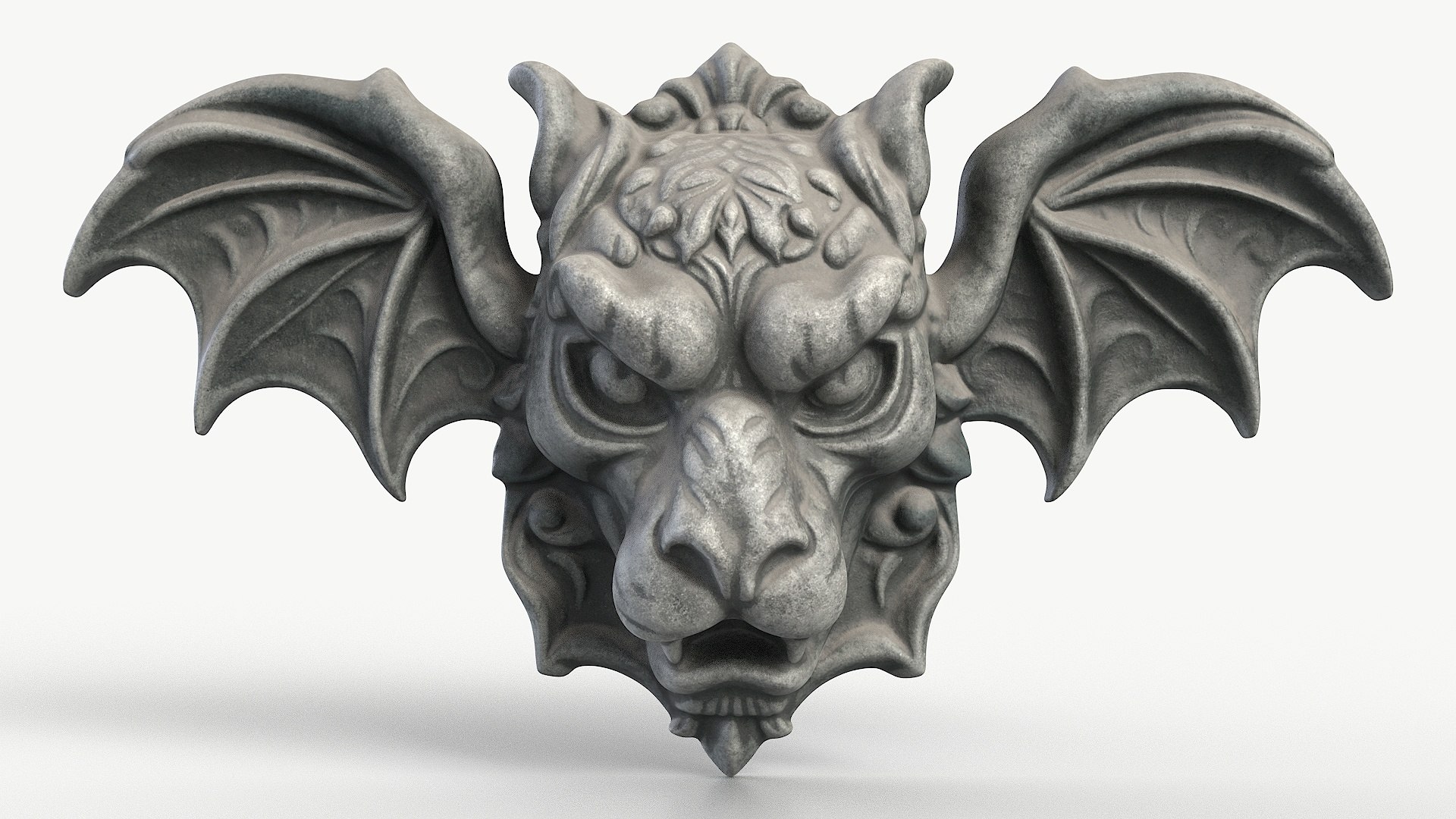 3D Model Gargoyle Head Textured 8 - TurboSquid 2291302