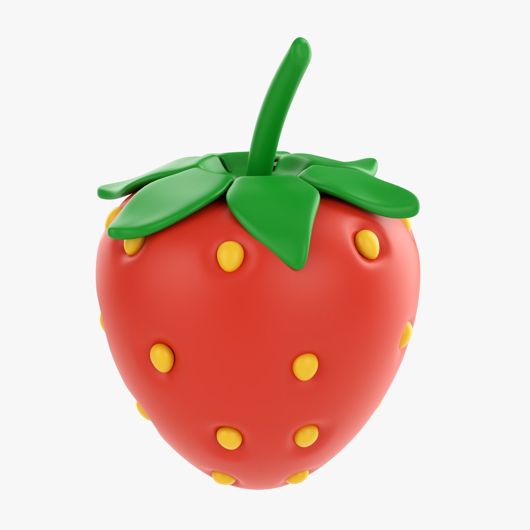 3D Stylized strawberry model - TurboSquid 1733371