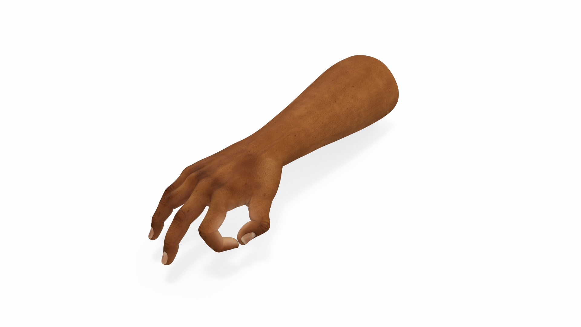 3D Model Dark Skinned Man Hand OK Pose - TurboSquid 2177368
