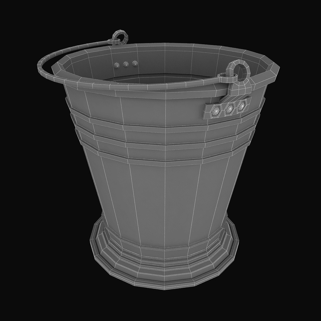 3d Model Bucket Modeled