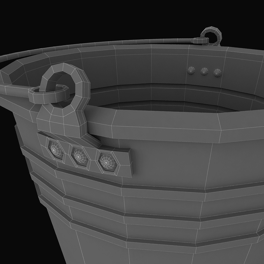 3d Model Bucket Modeled