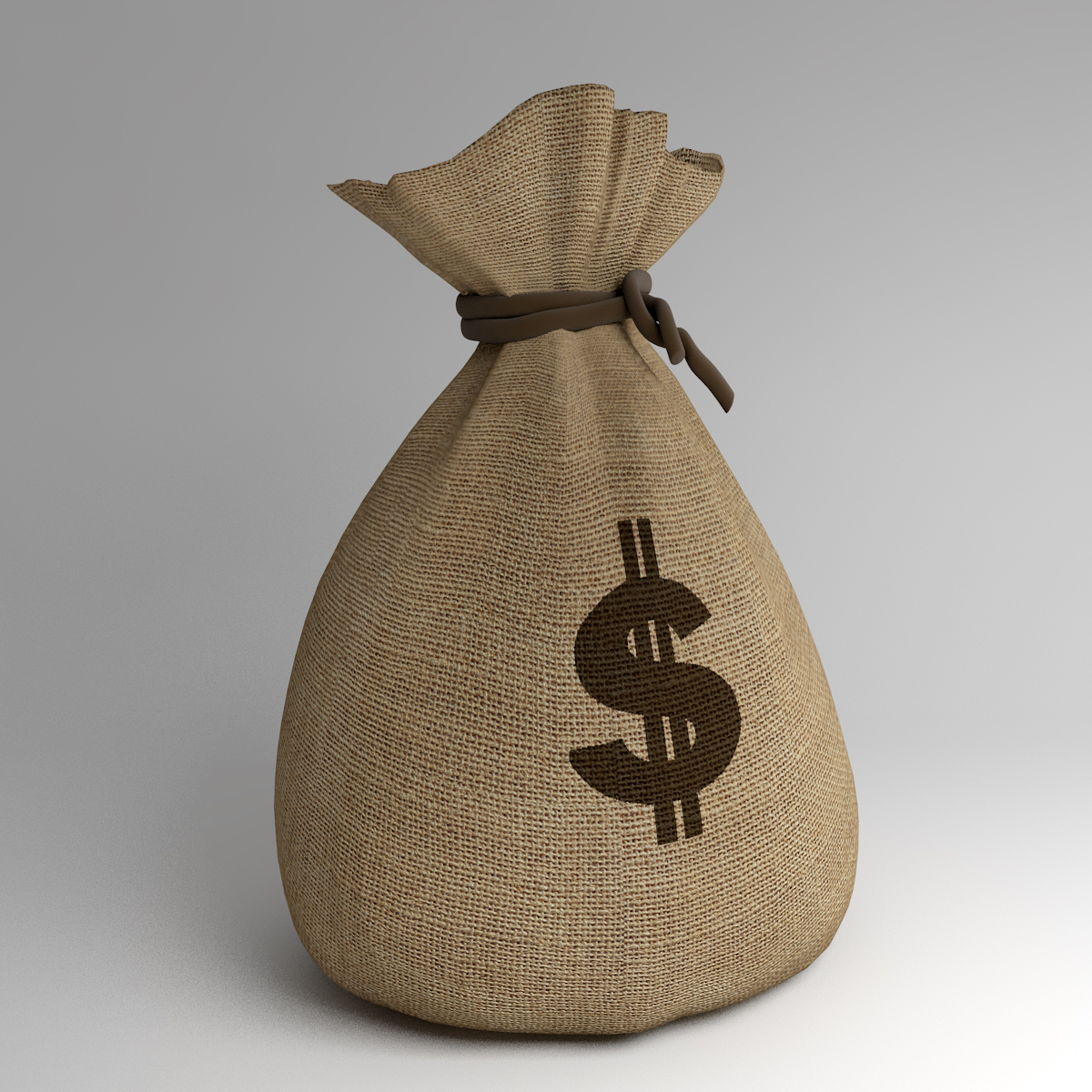 3ds sack money modelled