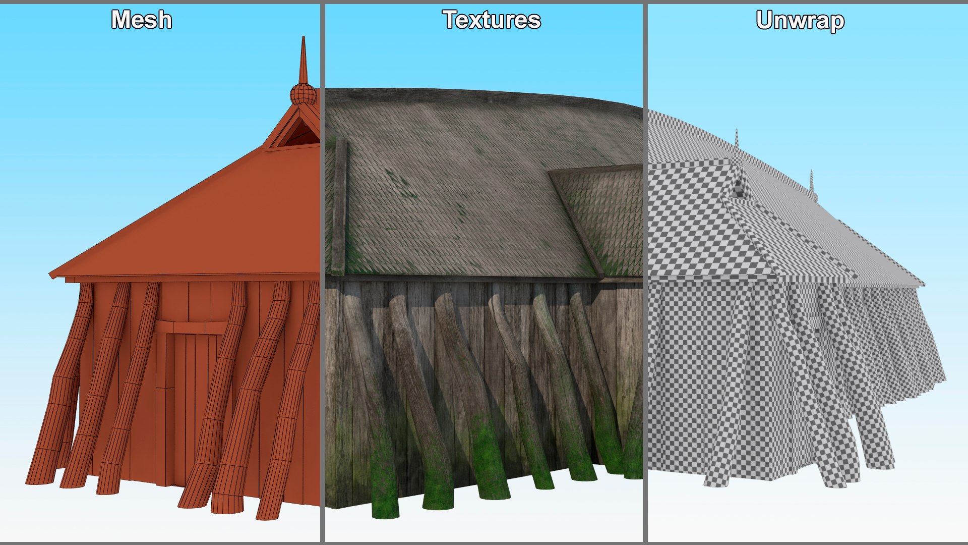 Aged Vikings Longhouse 3D - TurboSquid 2149977