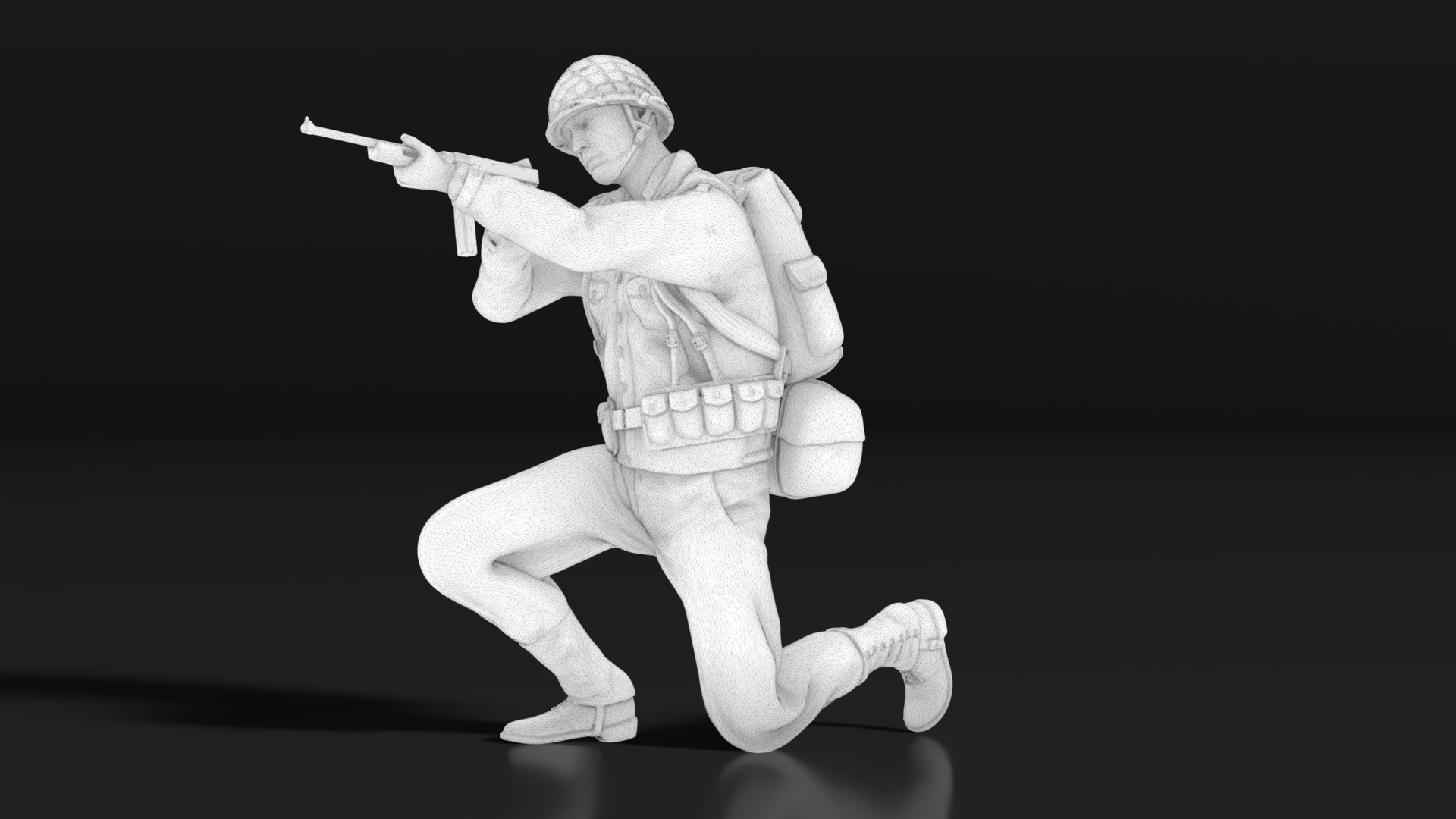 3D Model WWII Soldier Set 04 - TurboSquid 2148897