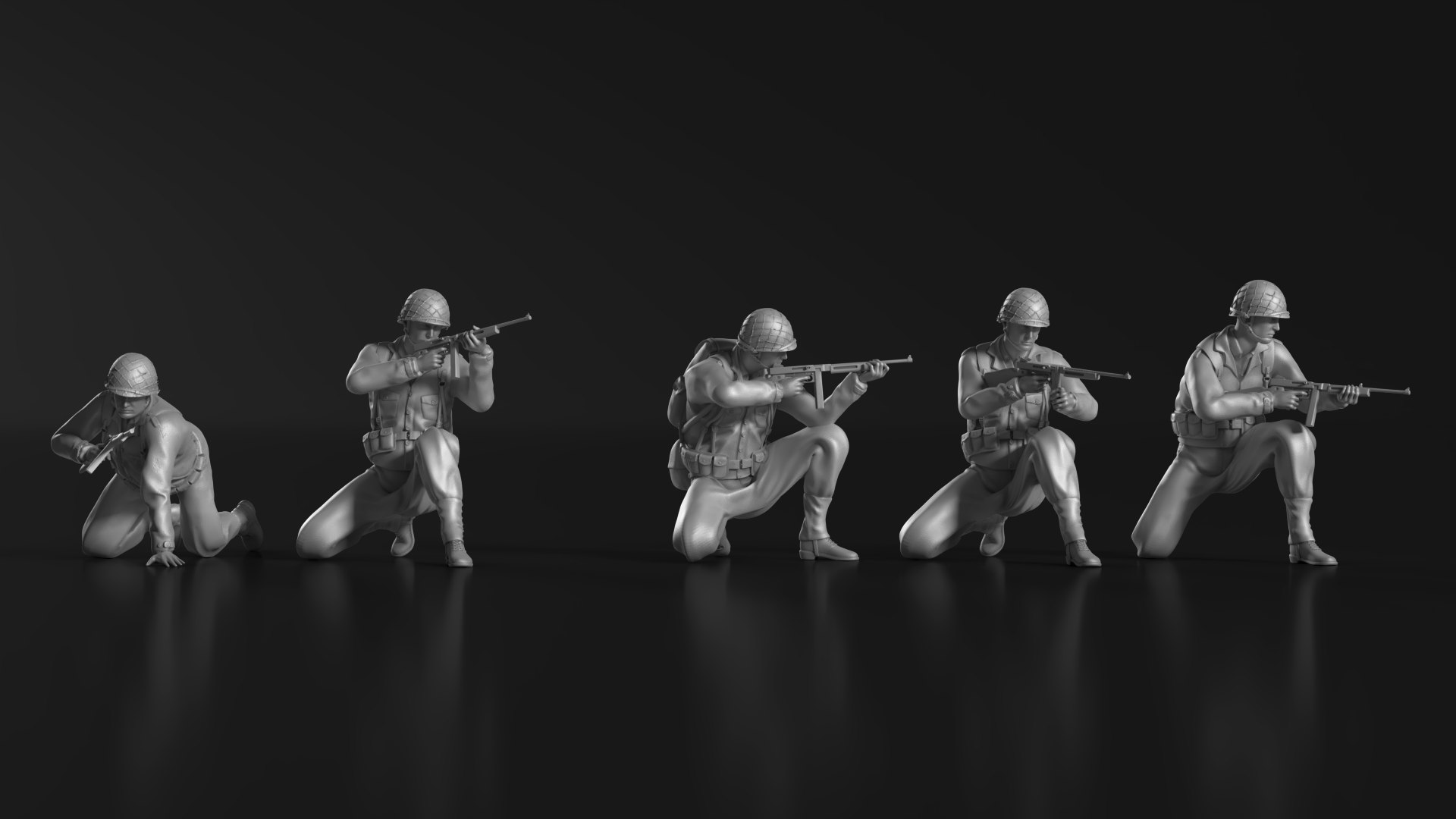 3D Model WWII Soldier Set 04 - TurboSquid 2148897