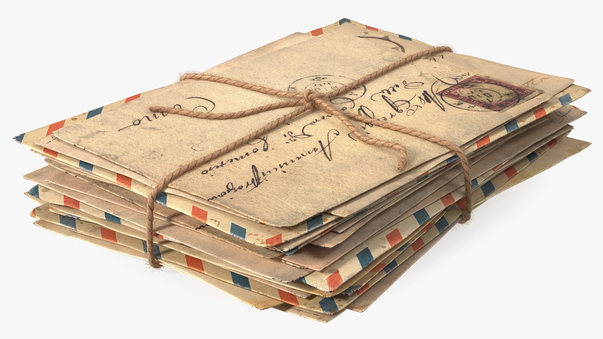 3D Old Letters Package Thick Fur Model - TurboSquid 1934988