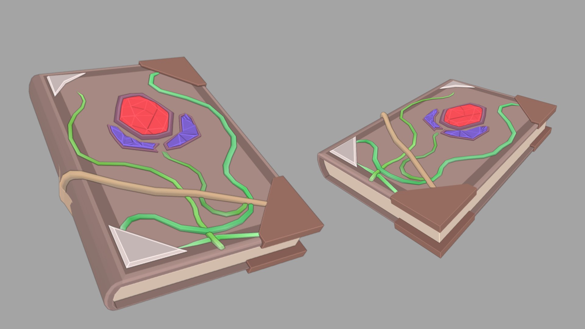 3D LowPoly Magic Book Model - TurboSquid 2389143