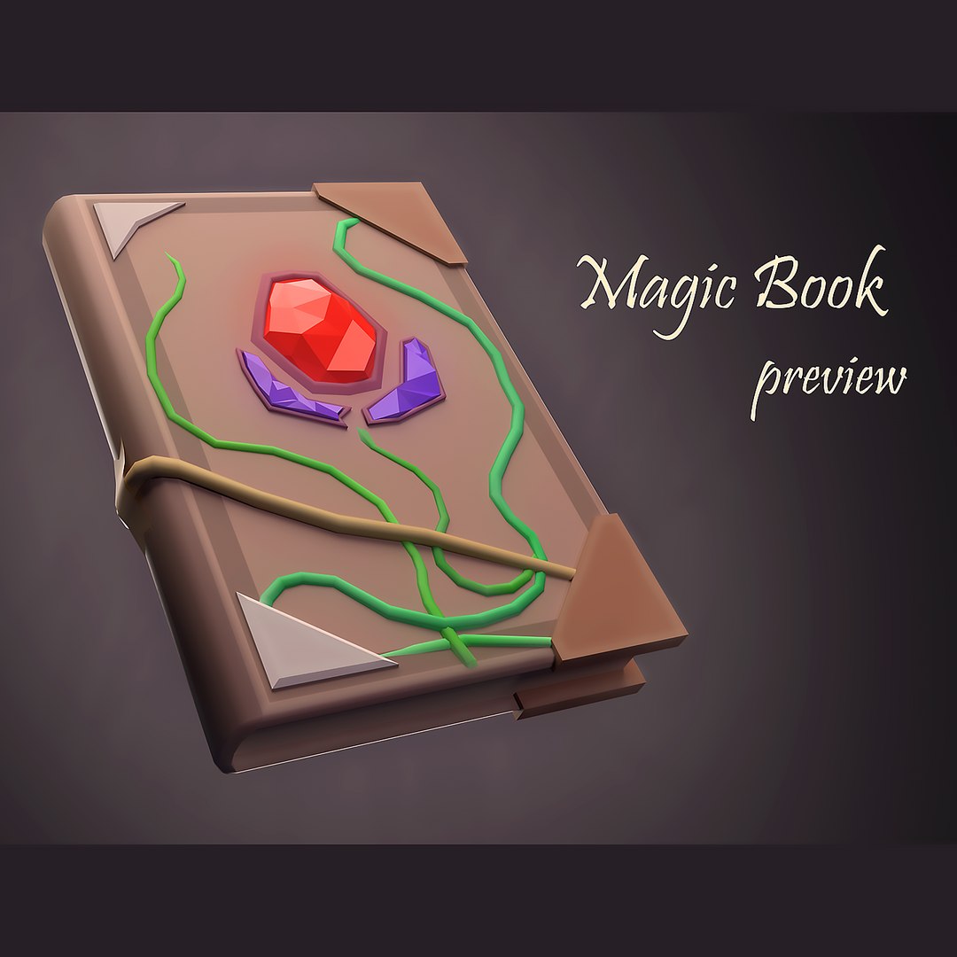 3D LowPoly Magic Book Model - TurboSquid 2389143