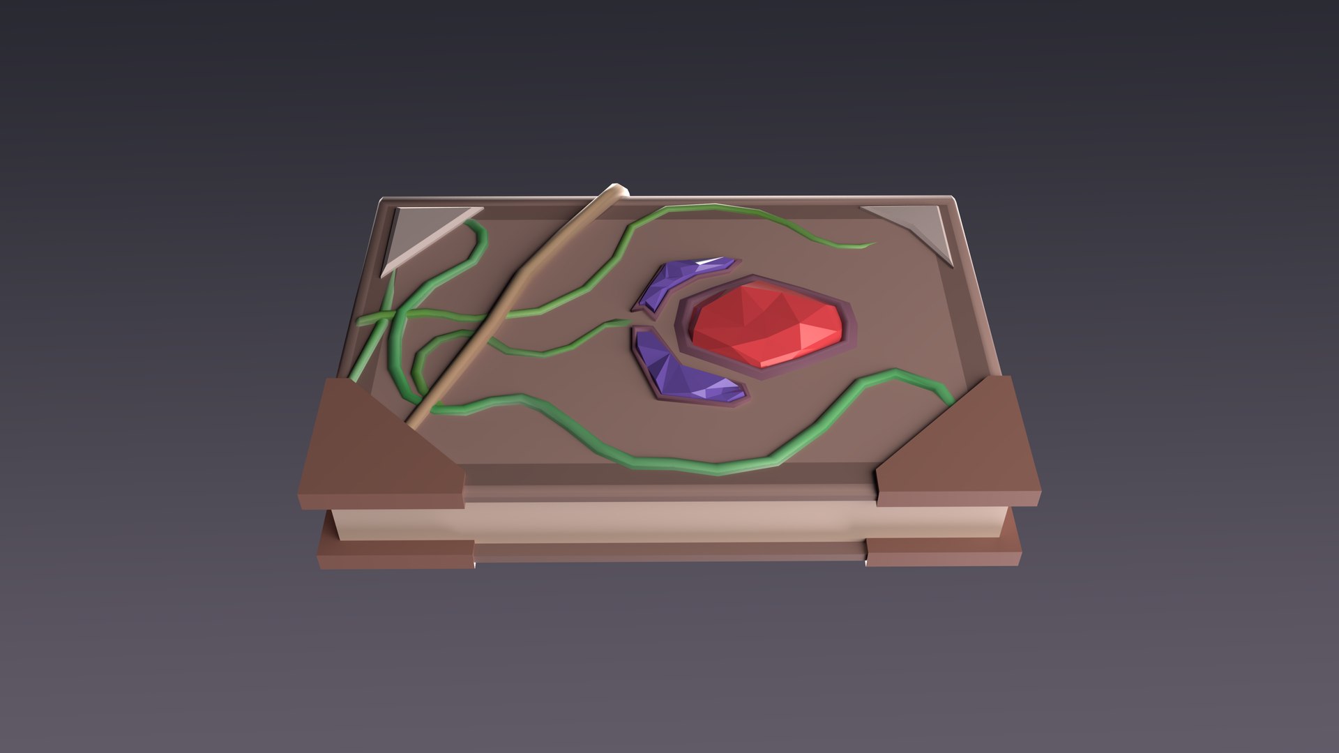 3D LowPoly Magic Book Model - TurboSquid 2389143