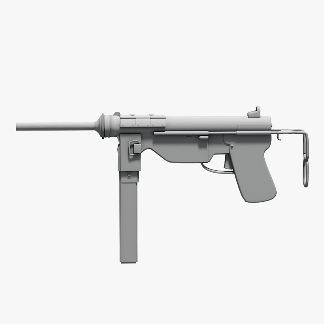 3d Model M3 Submachine Gun Pistol