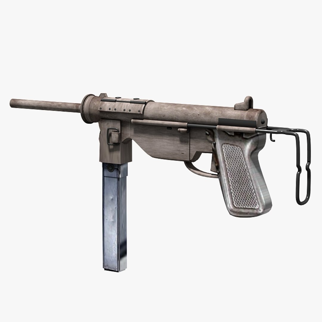 3d Model M3 Submachine Gun Pistol