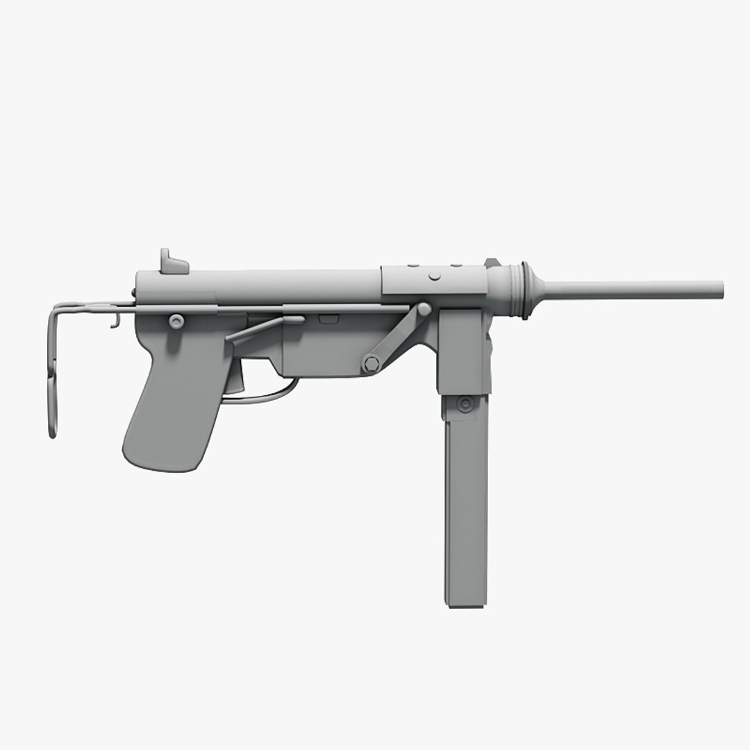 3d Model M3 Submachine Gun Pistol