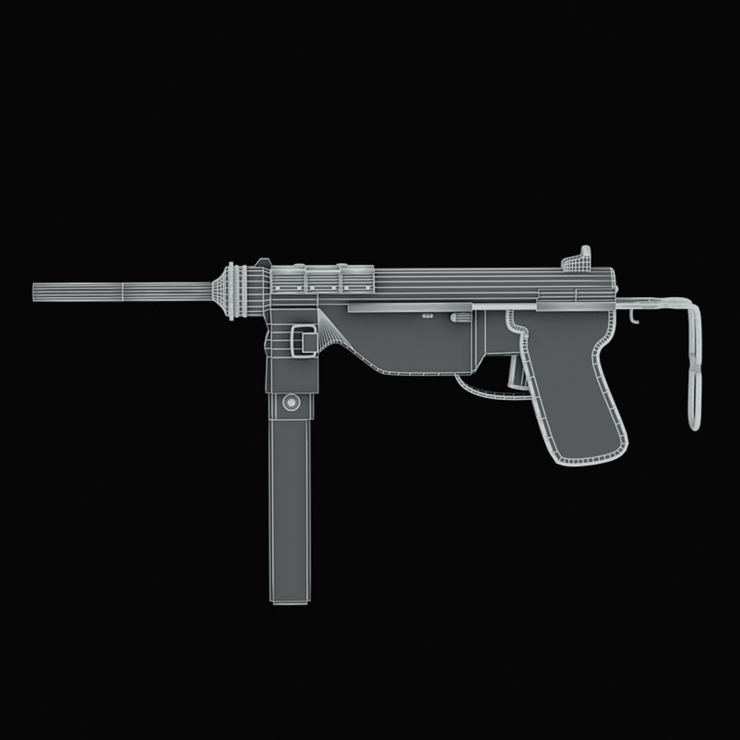 3d Model M3 Submachine Gun Pistol