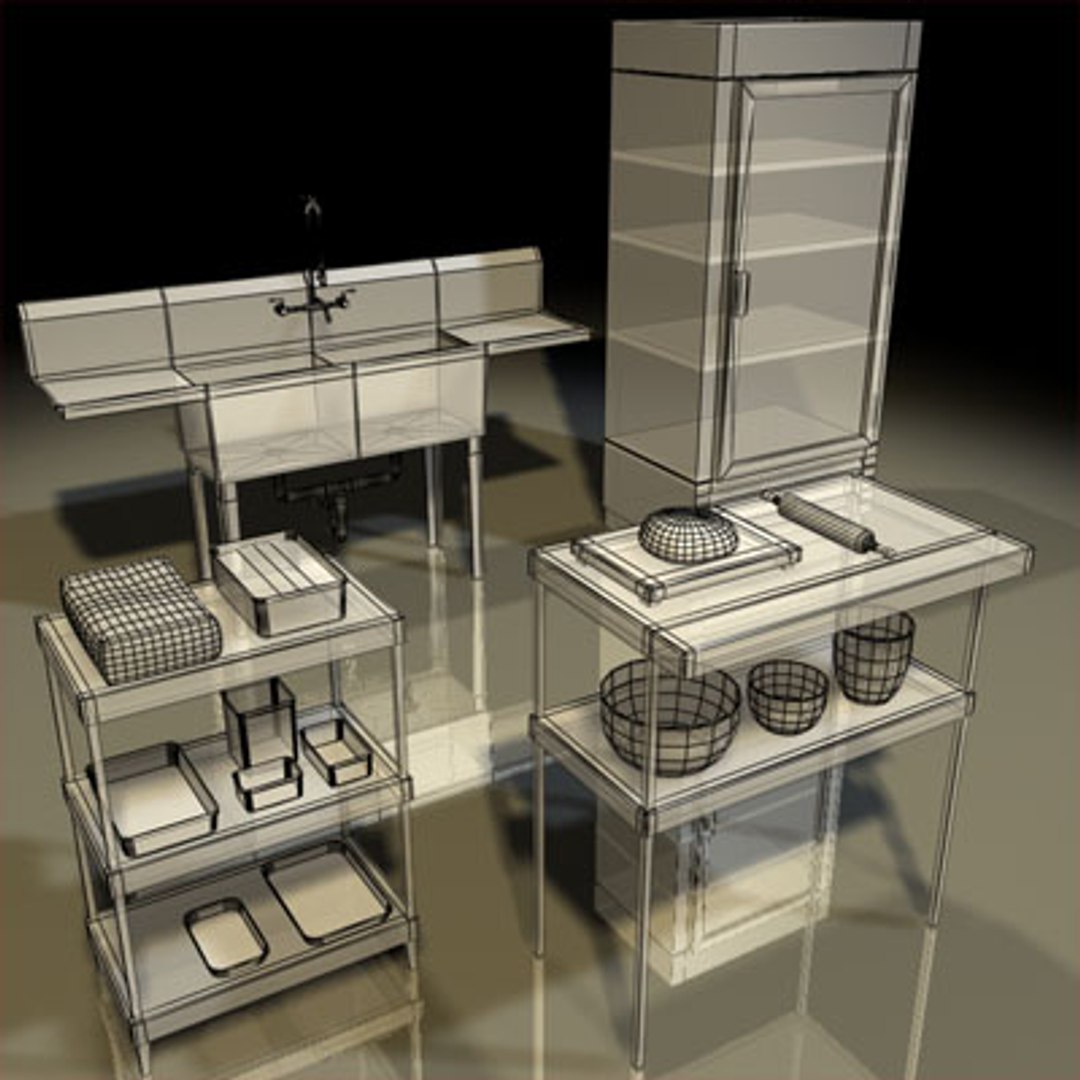 Kitchen Equipment 01 3d Model