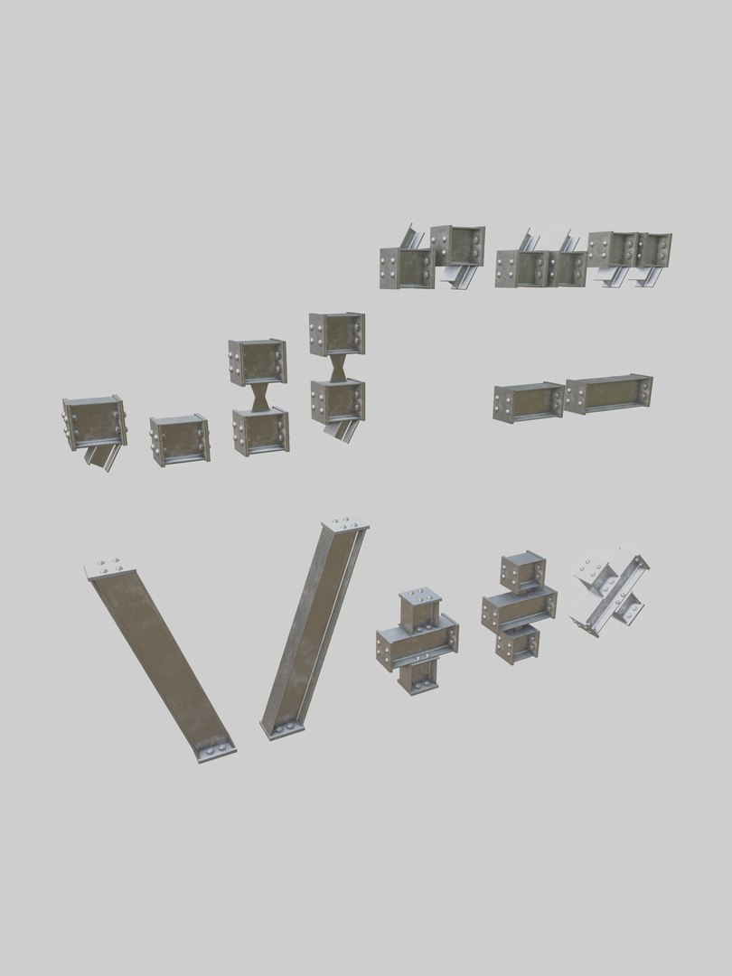 Steel Construction Font - Punctuation Marks 3D Model - TurboSquid 1894767