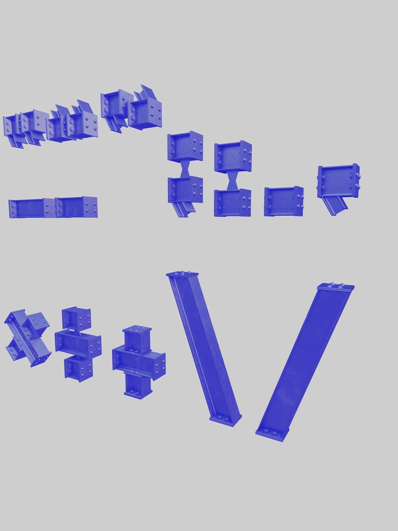 Steel Construction Font - Punctuation Marks 3D Model - TurboSquid 1894767