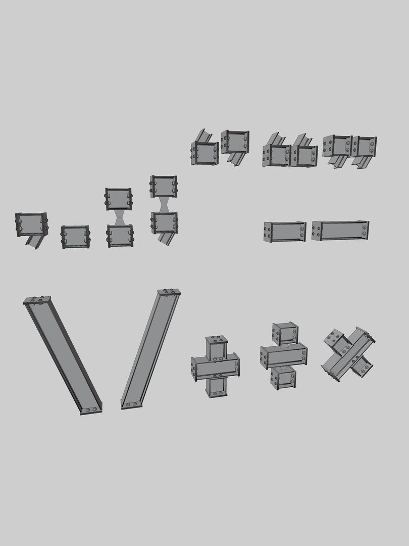 Steel Construction Font - Punctuation Marks 3D Model - TurboSquid 1894767
