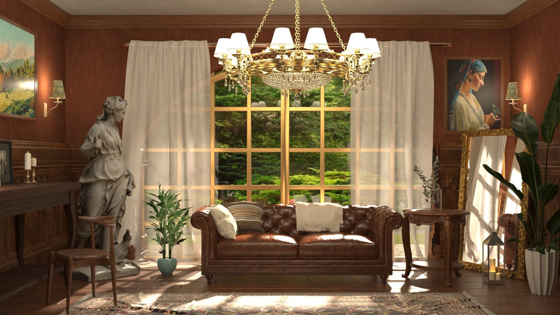 19th Century Living Room 3D Model - TurboSquid 1810827