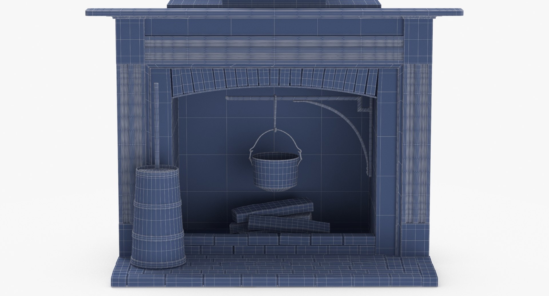 3D Fireplace - TurboSquid 2038574