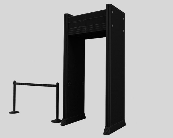 3d model metal detector gate