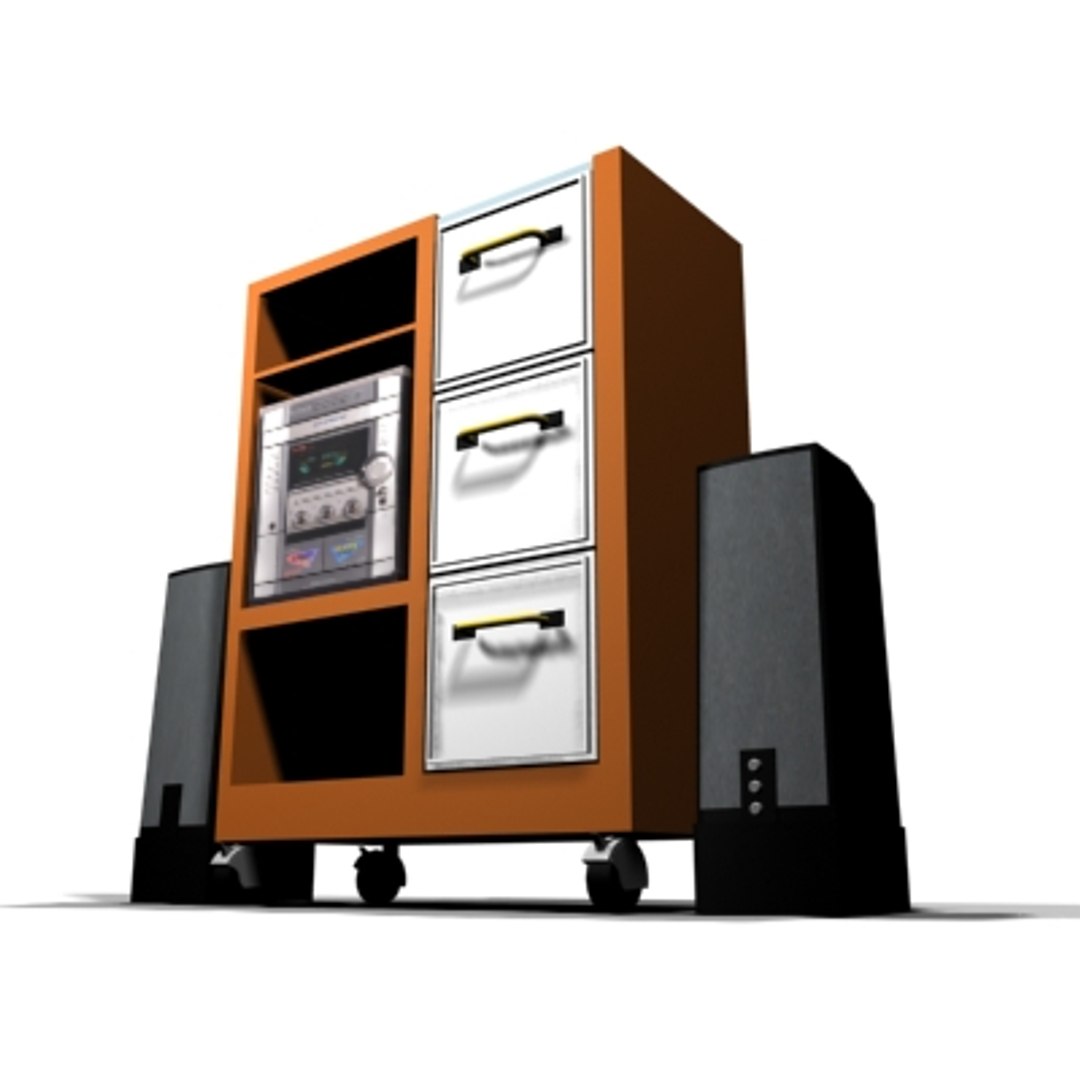 3d Model Dvd Player Stand