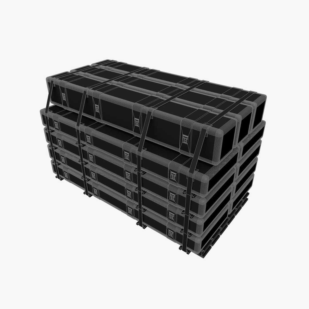 3d Obj Long Case Supply Stack