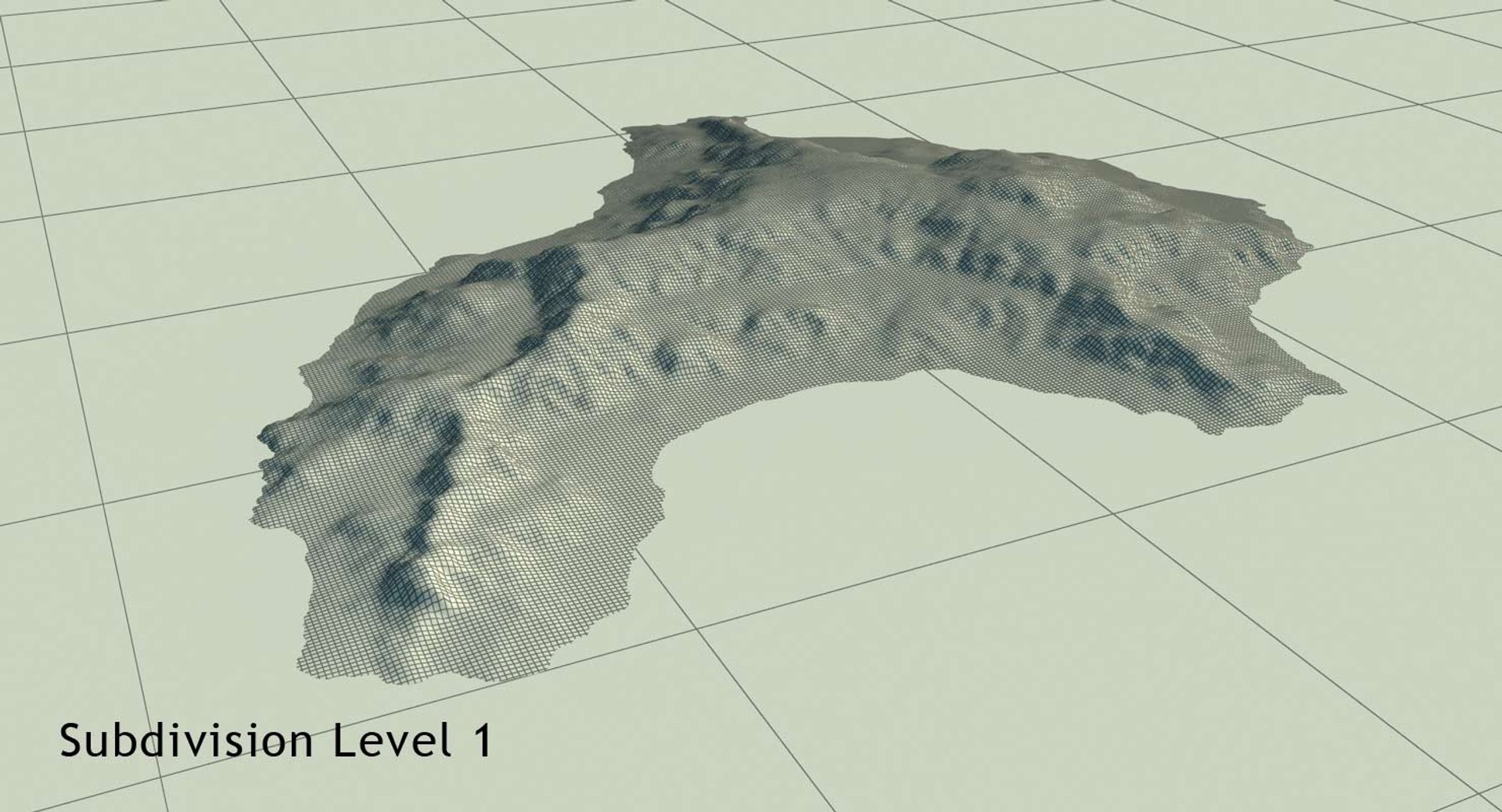 Island Terrain Landscape 3d Model