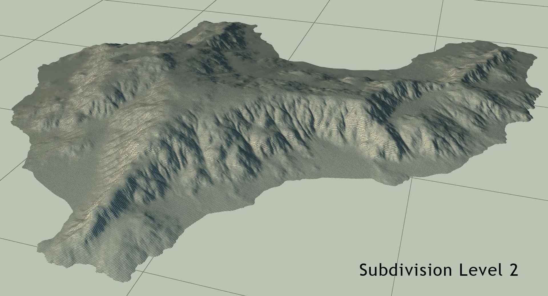 Island Terrain Landscape 3d Model