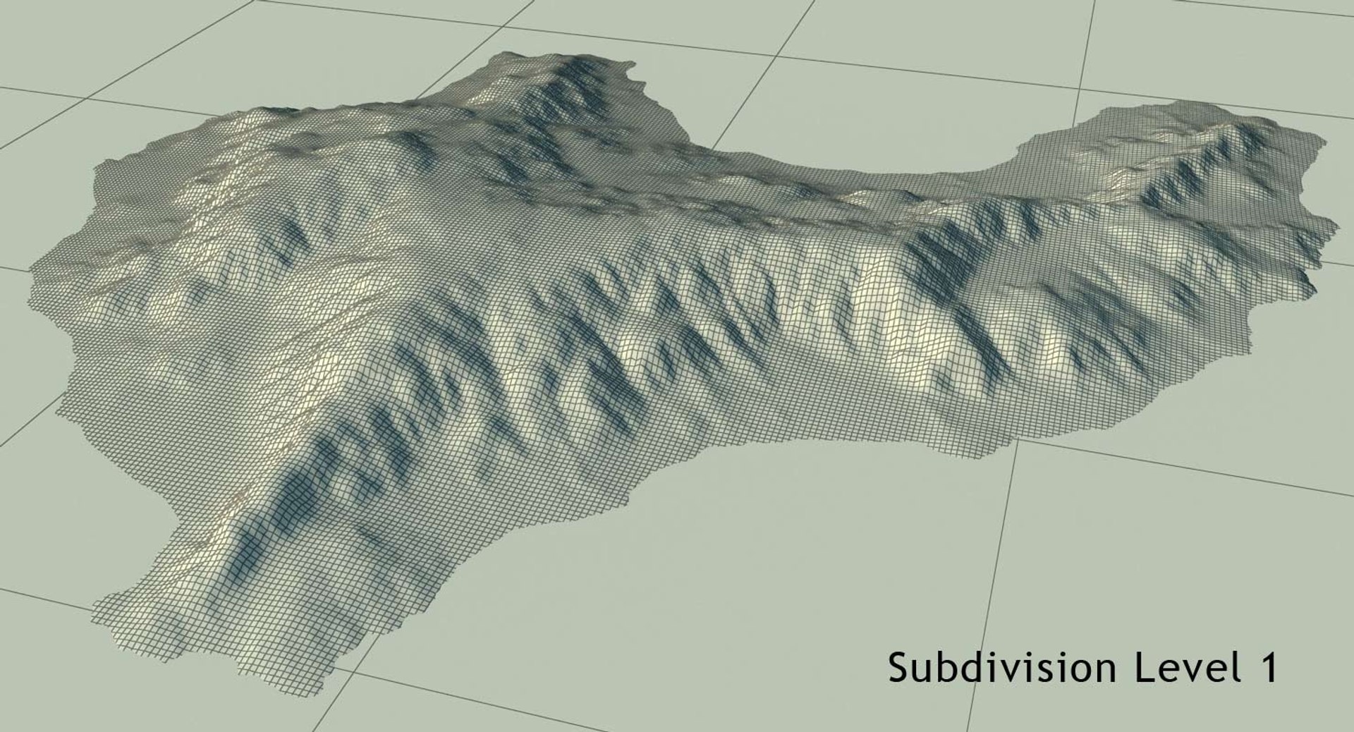 Island Terrain Landscape 3d Model