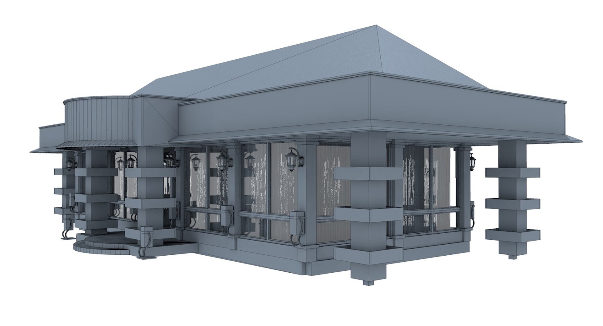 3D Commercial Pavilion Model - TurboSquid 1290753
