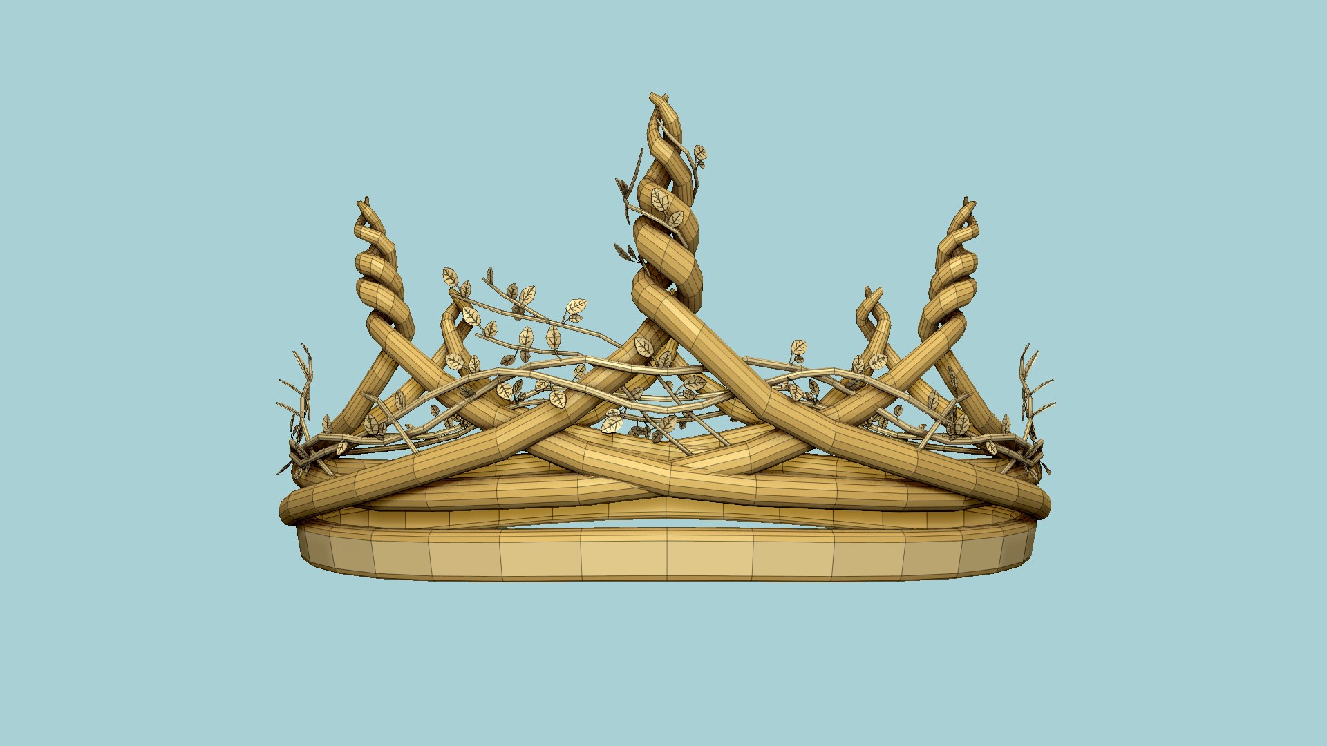 Nature Crown A01 Gold - Fantasy Character Design 3D Model - TurboSquid ...