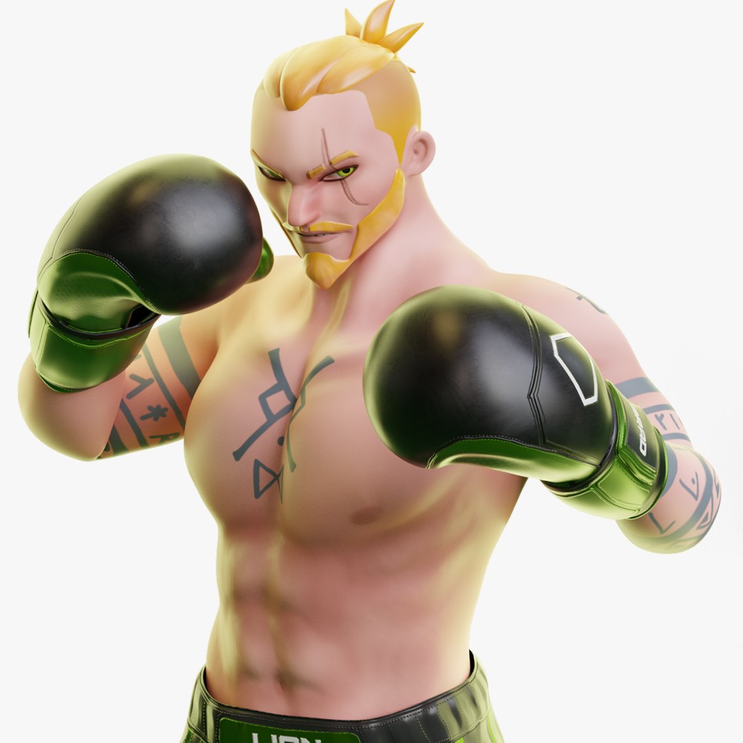3D model Low Poly - Boxer MMA Fighter - Brad - TurboSquid 2053680