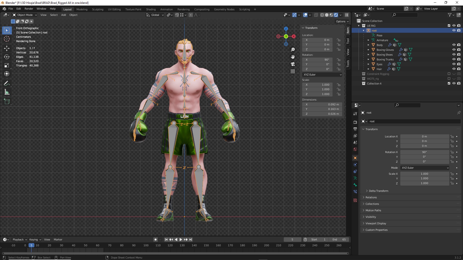 3D Model Low Poly - Boxer MMA Fighter - Brad - TurboSquid 2053680
