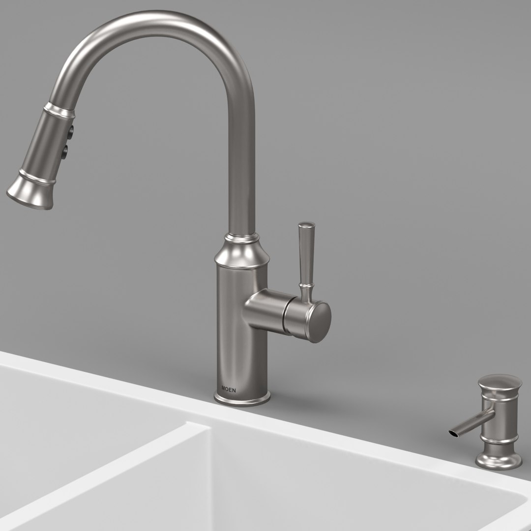 3D Model MOEN Kitchen Sink GGW4012B - TurboSquid 2162213