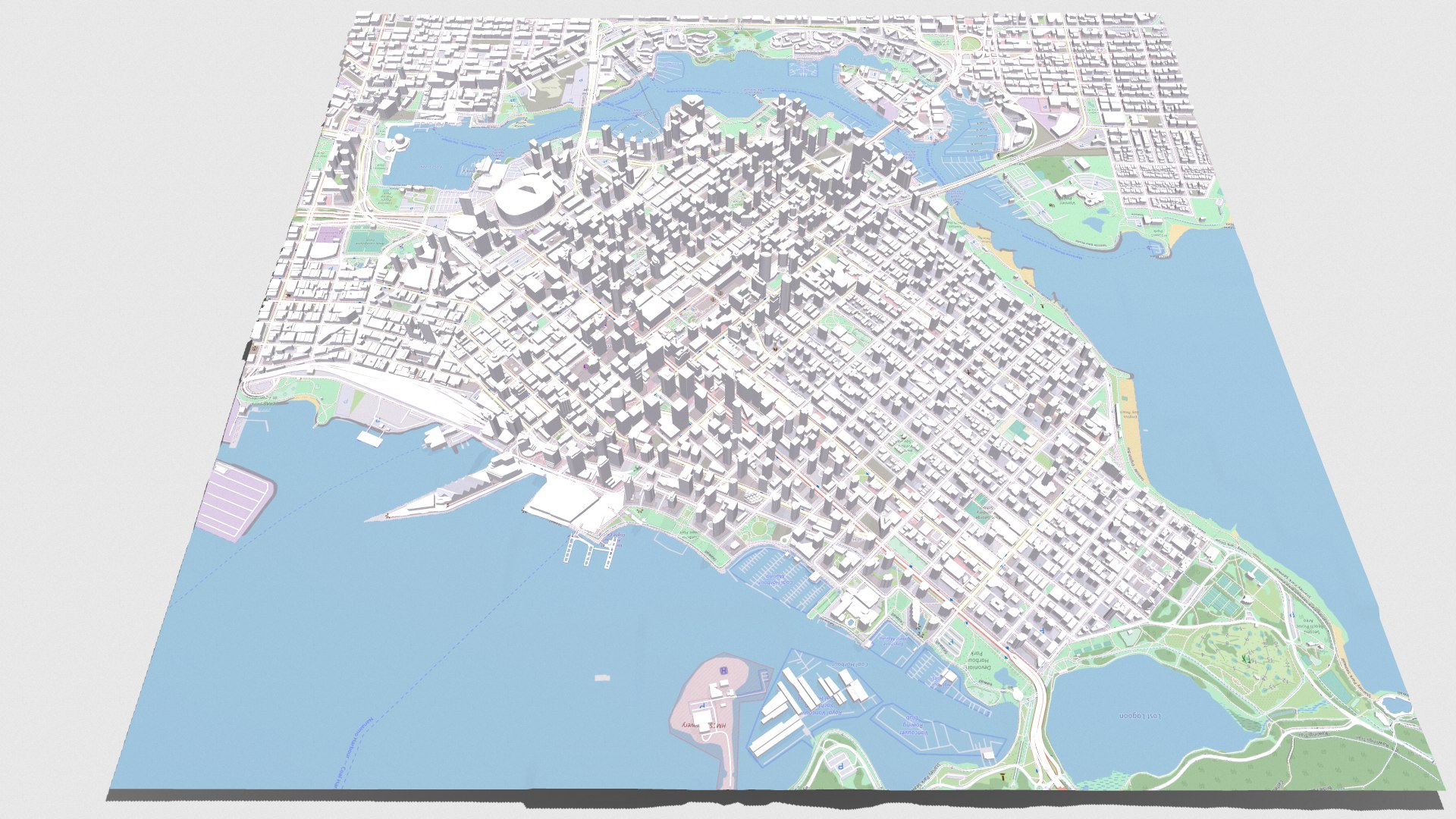 Cityscape Vancouver Canada Fragment City 3D Model - TurboSquid 2147446